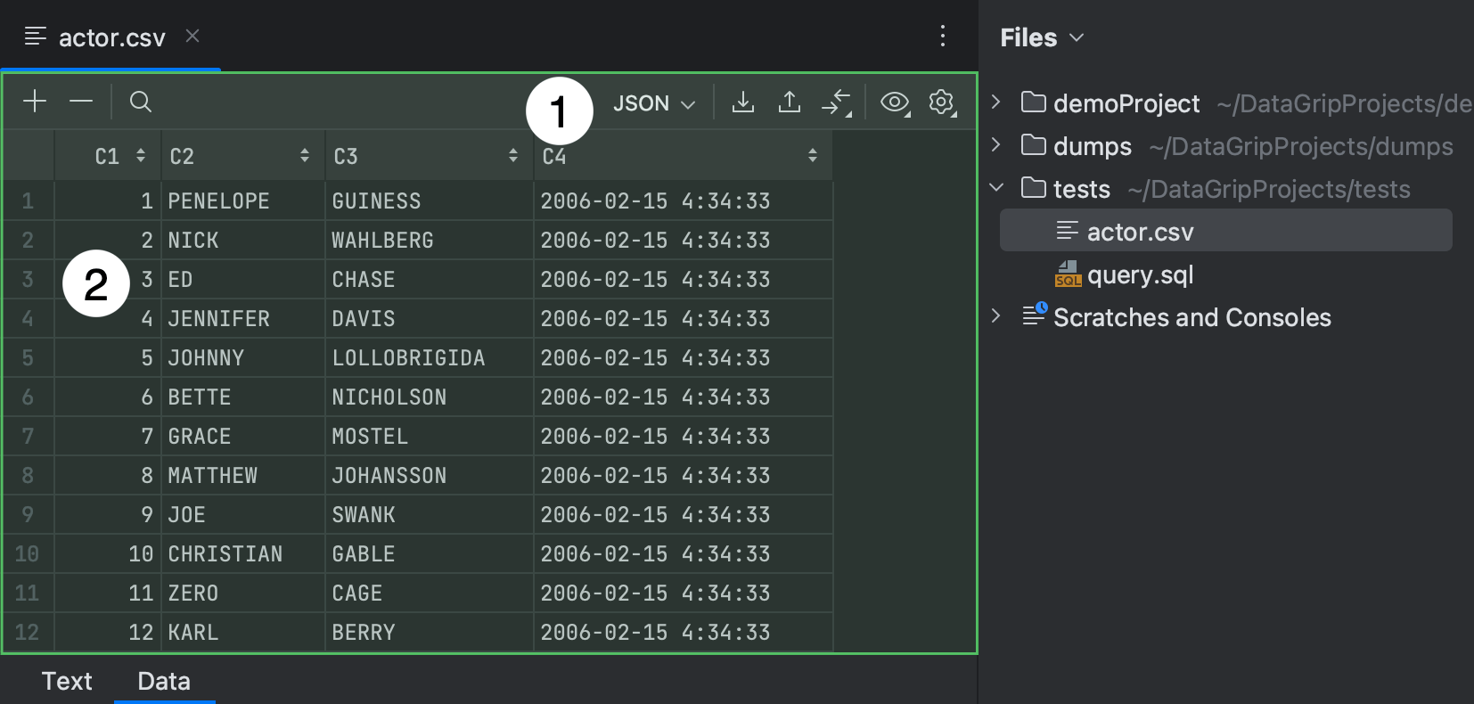 Data editor and viewer | DataGrip Documentation