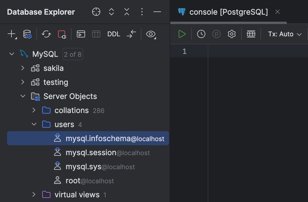 Users and roles | DataGrip Documentation