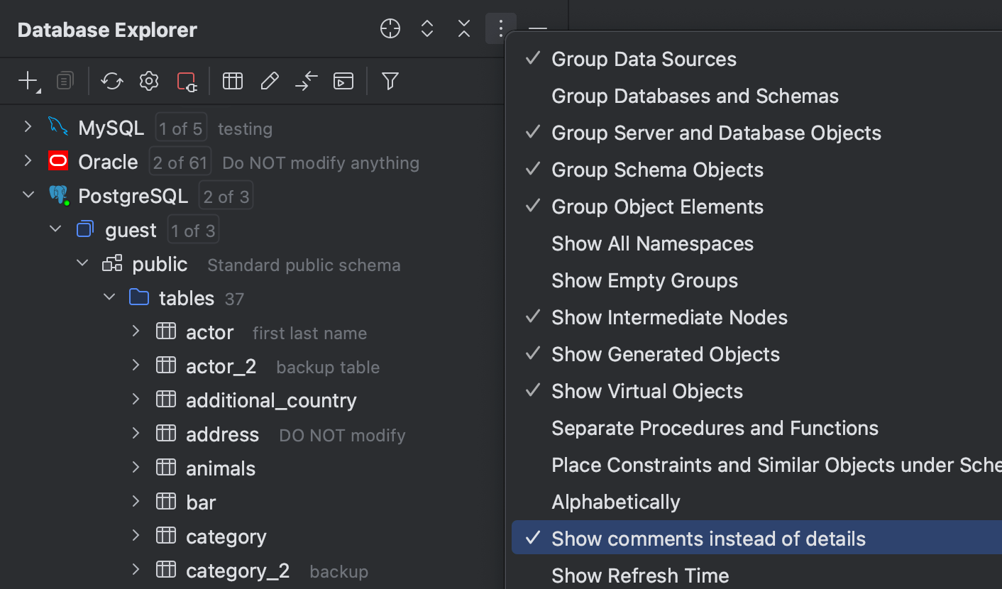 Data sources | DataGrip Documentation