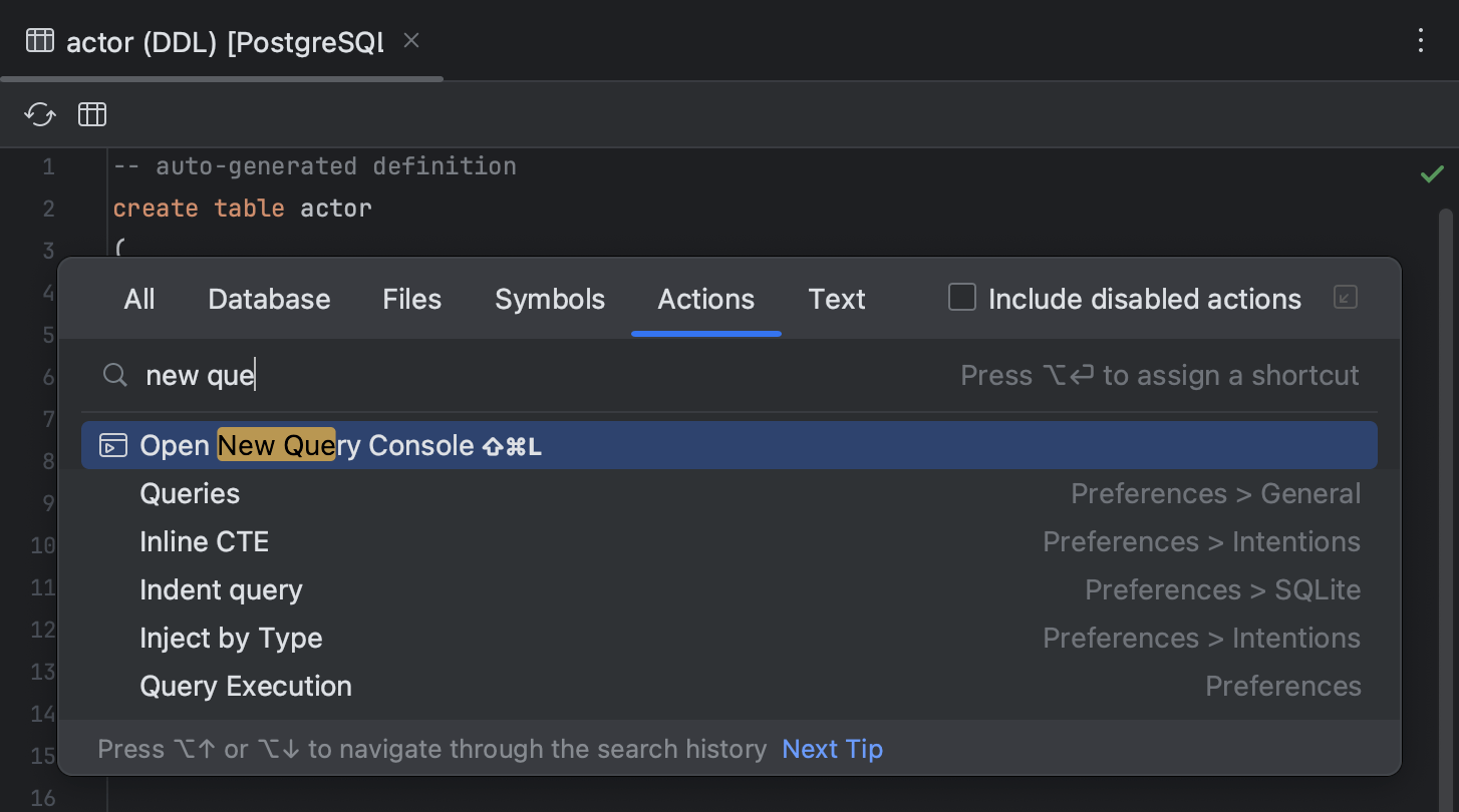 Search in DataGrip | DataGrip Documentation
