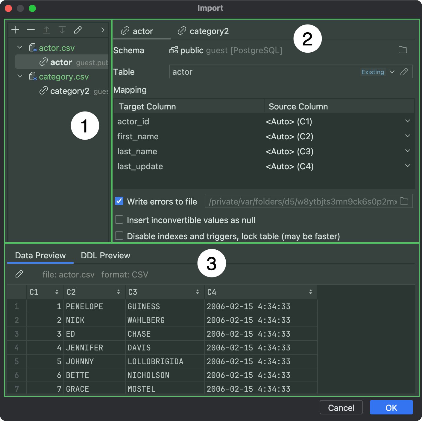 Import | DataGrip Documentation