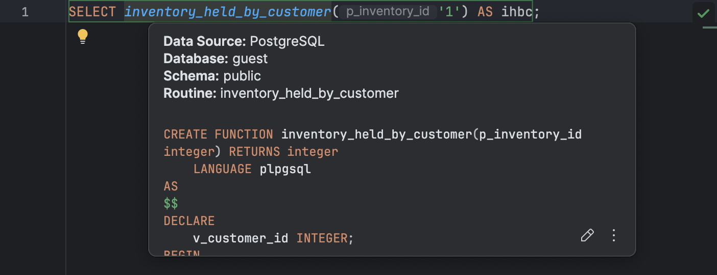 Code completion | DataGrip Documentation