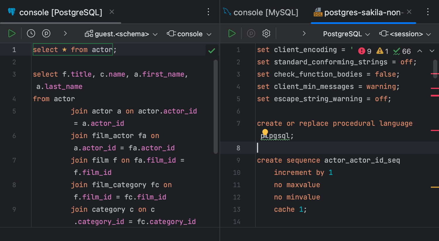 Editor basics | DataGrip Documentation