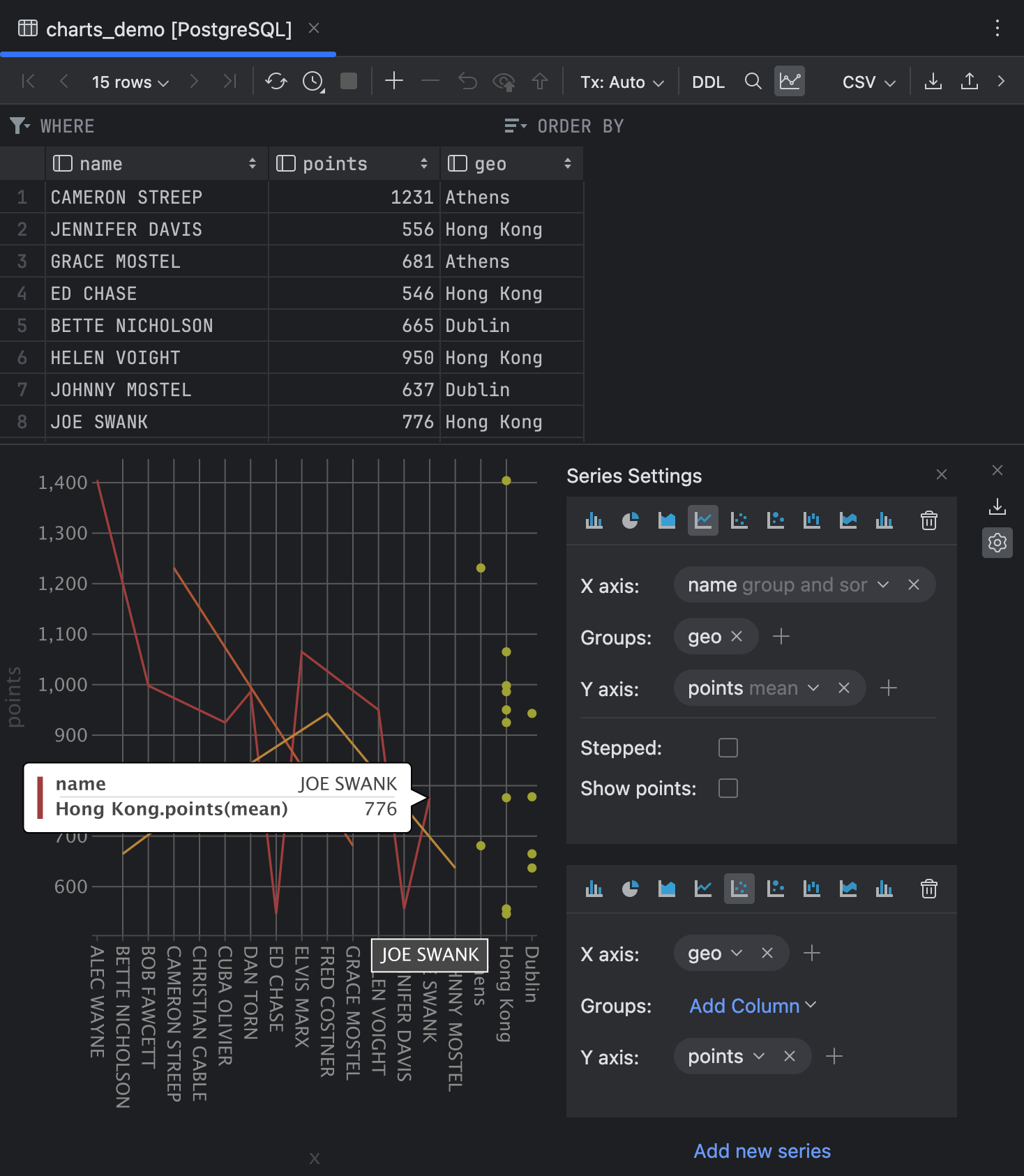 View data | PyCharm Documentation