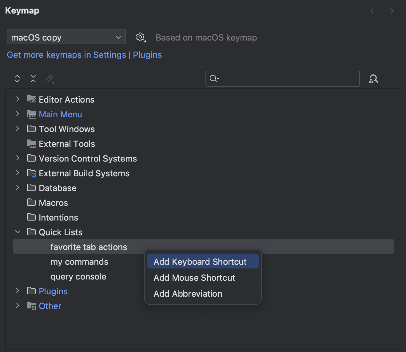 Menus and toolbars | DataGrip Documentation