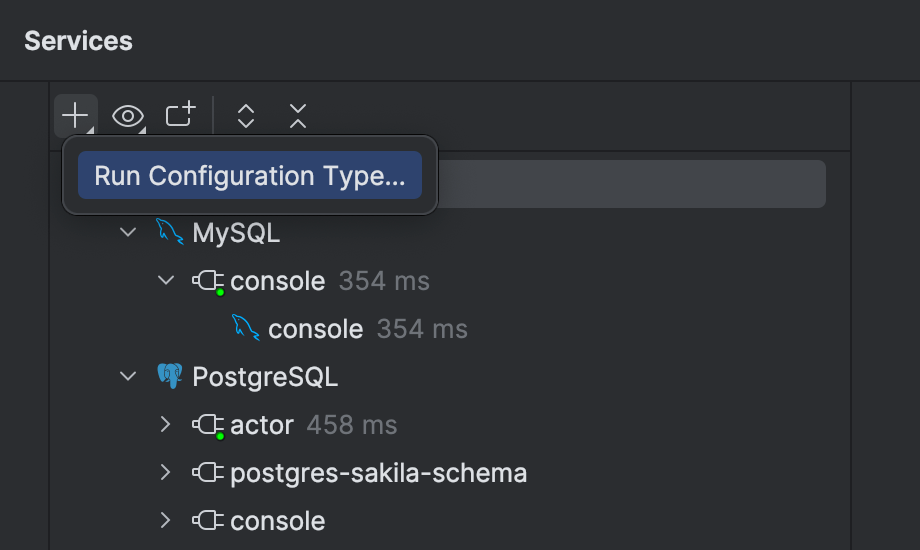 Use Services tool window | DataGrip Documentation