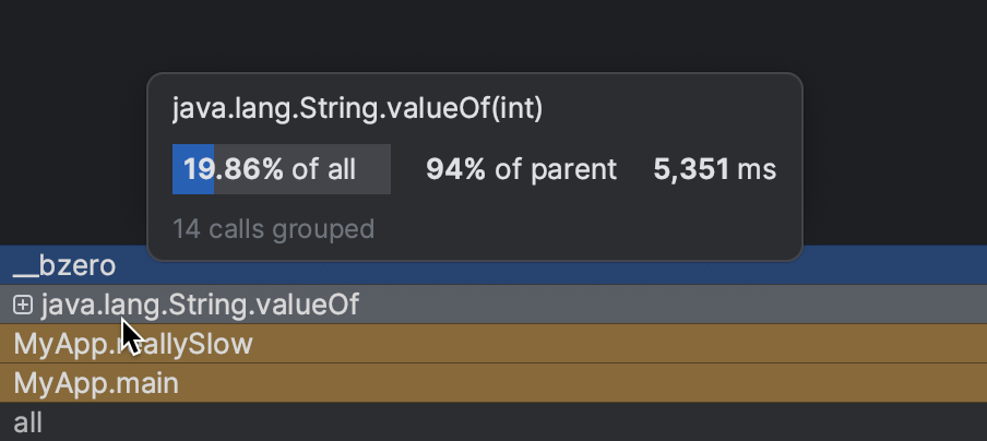 Read the profiler snapshot | IntelliJ IDEA Documentation