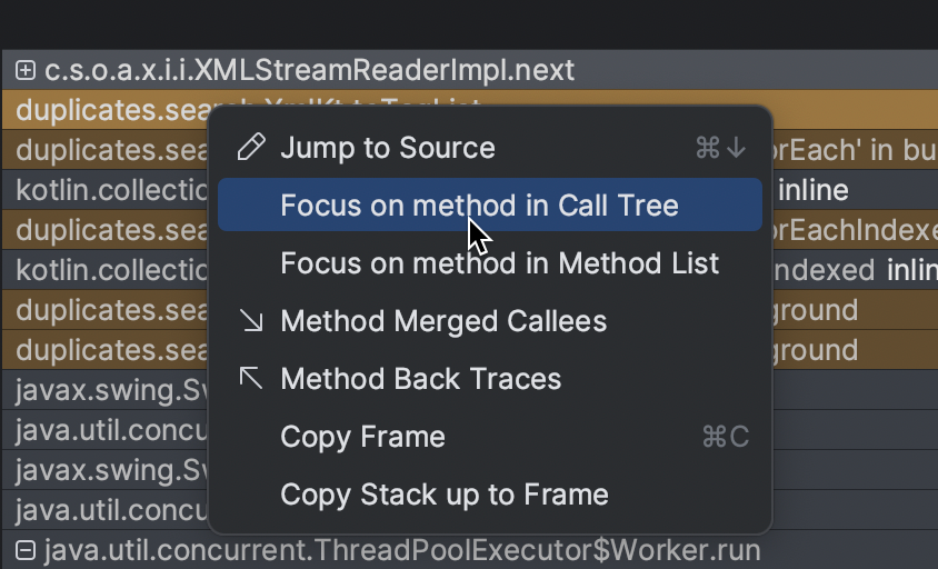 Read the profiler snapshot | IntelliJ IDEA Documentation