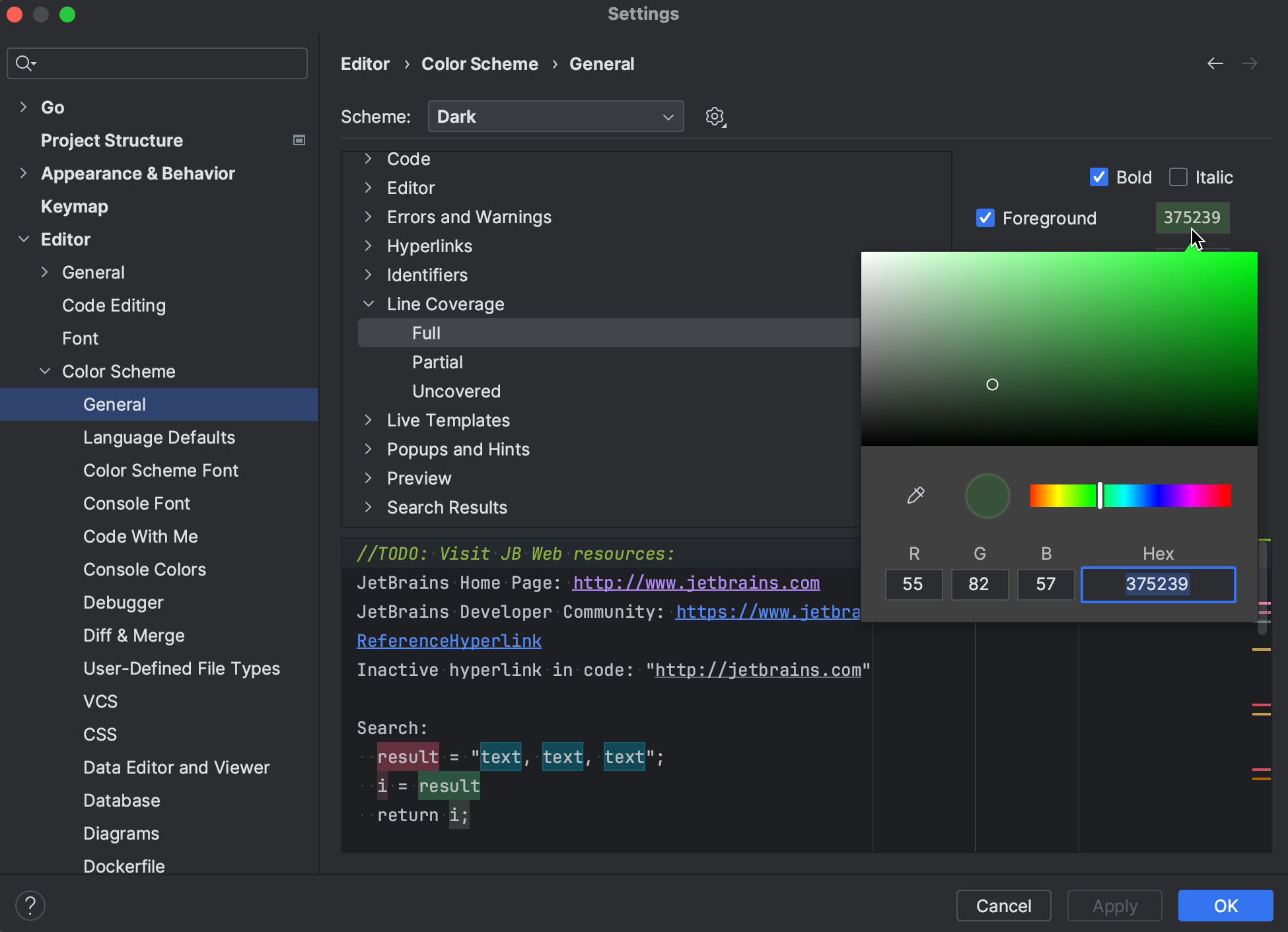 Code coverage | GoLand Documentation