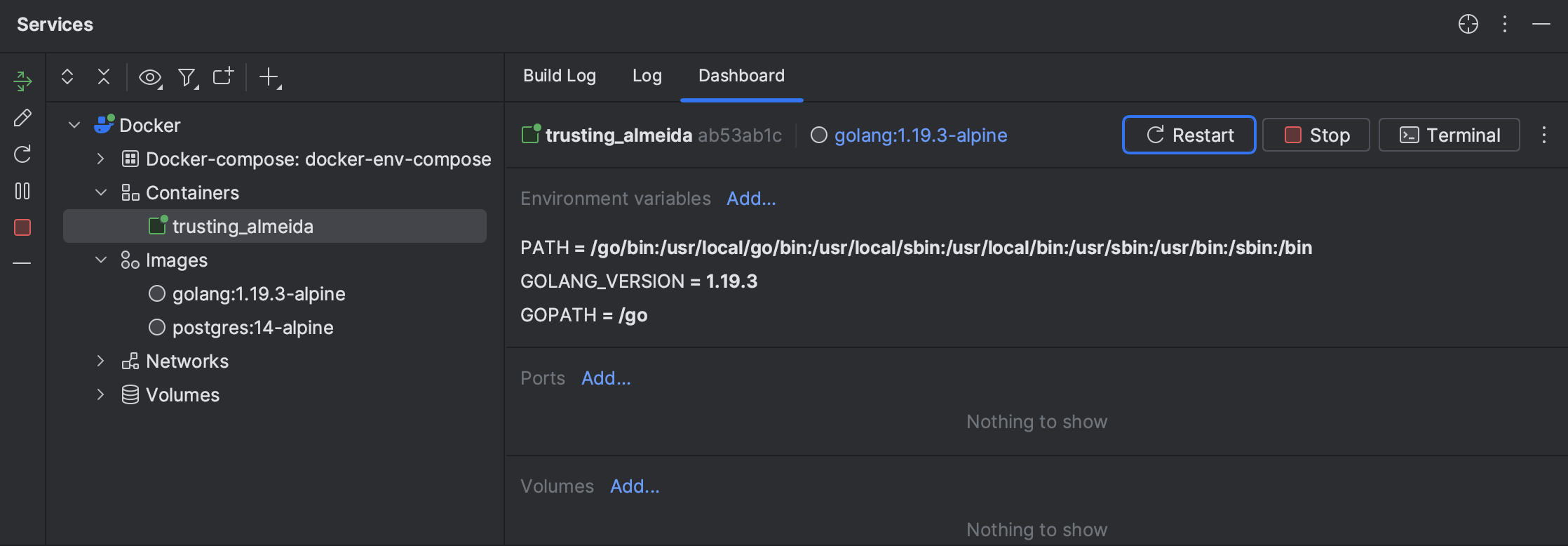 Docker containers | GoLand Documentation