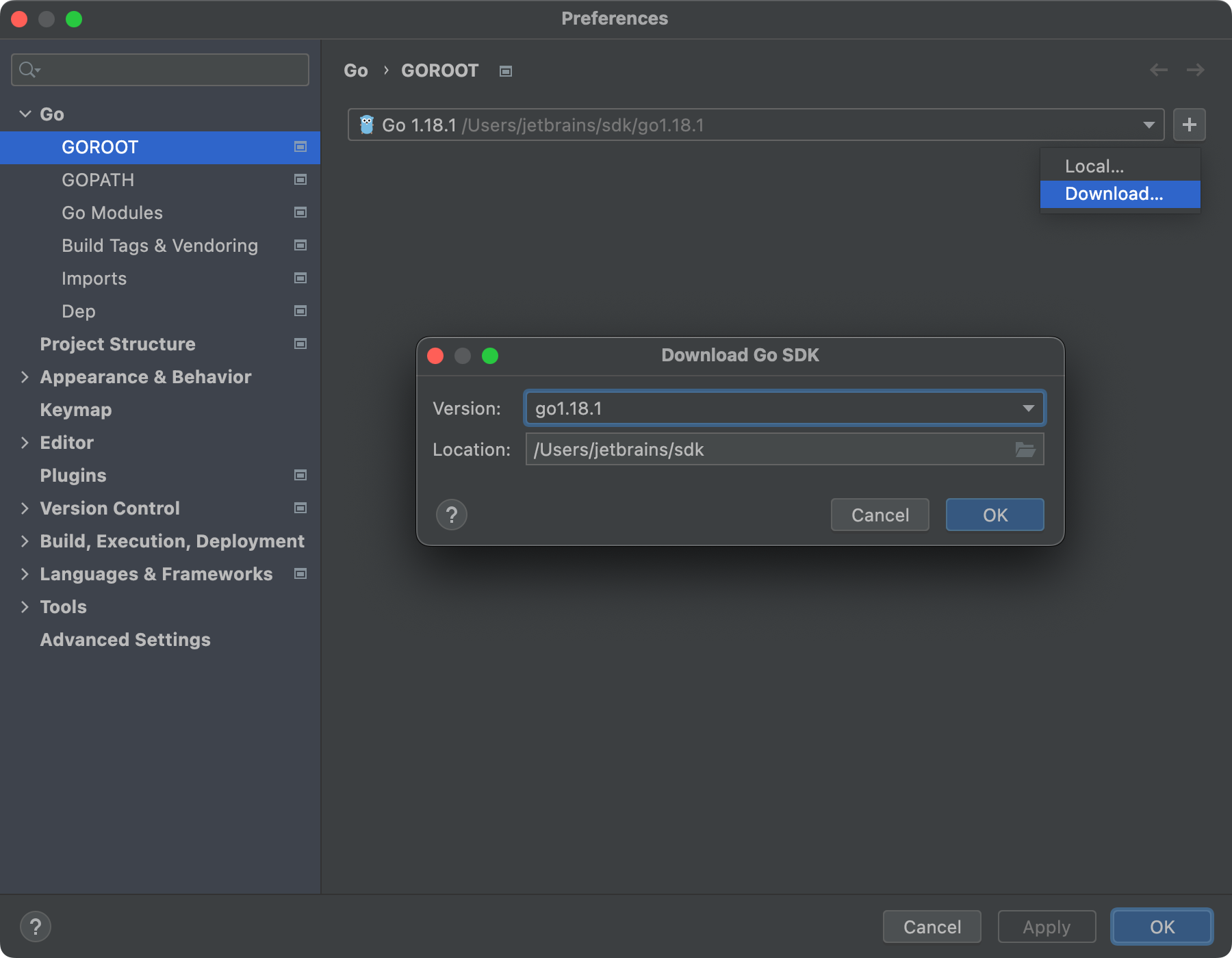 Create a new project | GoLand Documentation