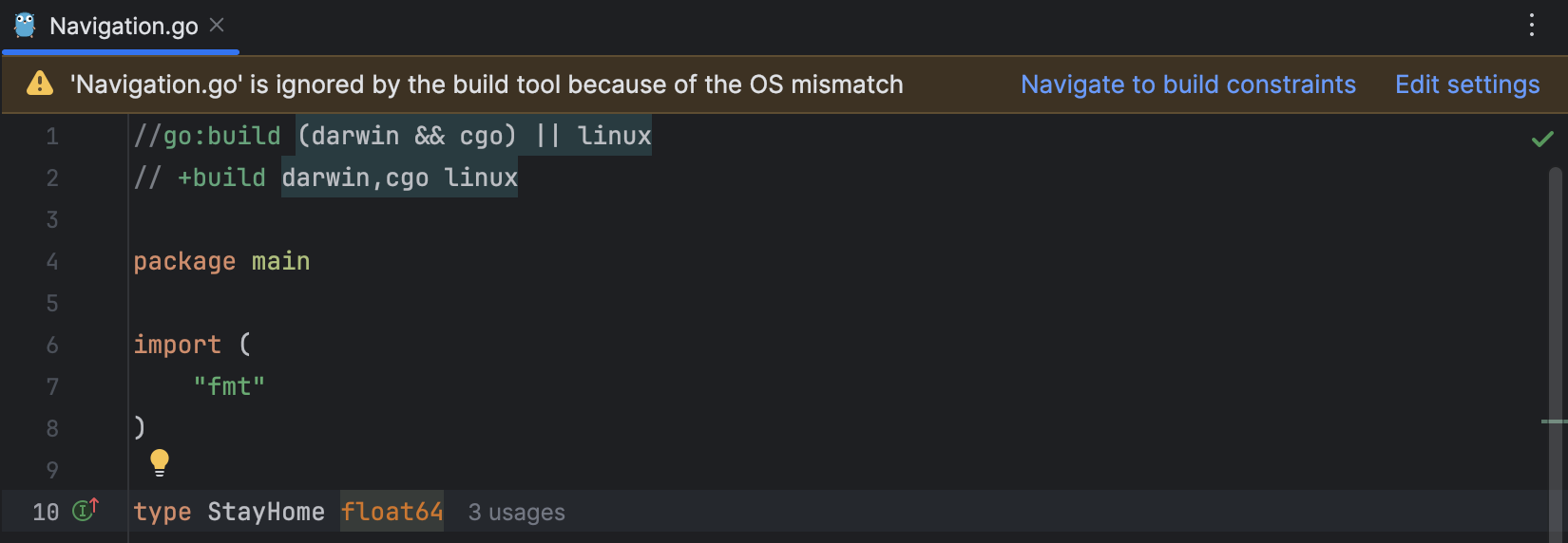 Build constraints and vendoring | GoLand Documentation