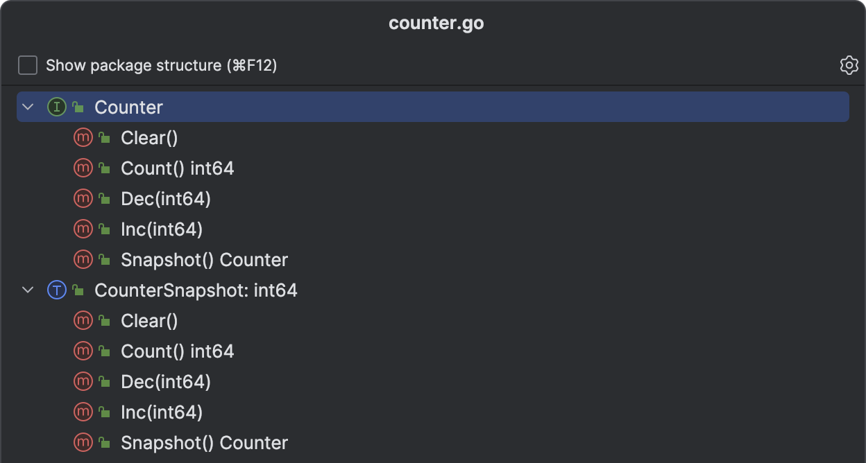 File structure | GoLand Documentation