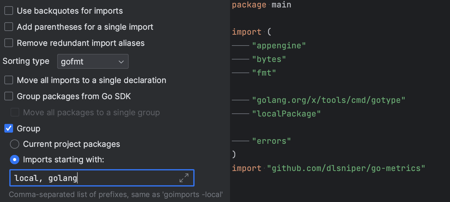 Code Style. Go | GoLand Documentation