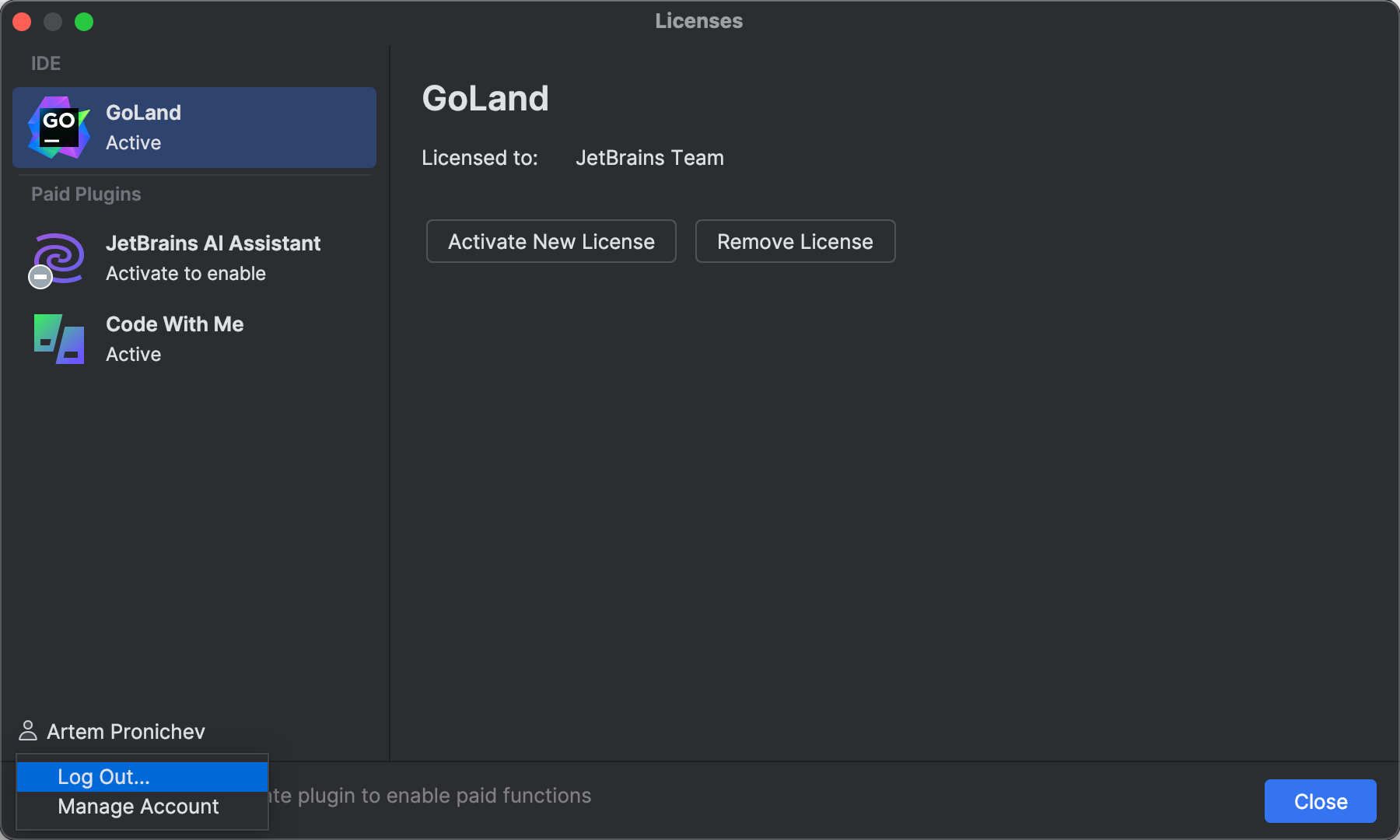 Register GoLand | GoLand Documentation