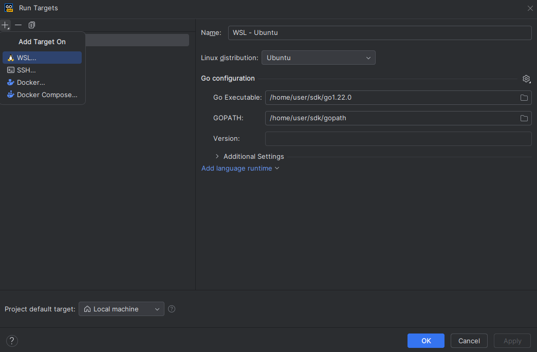 WSL | GoLand Documentation