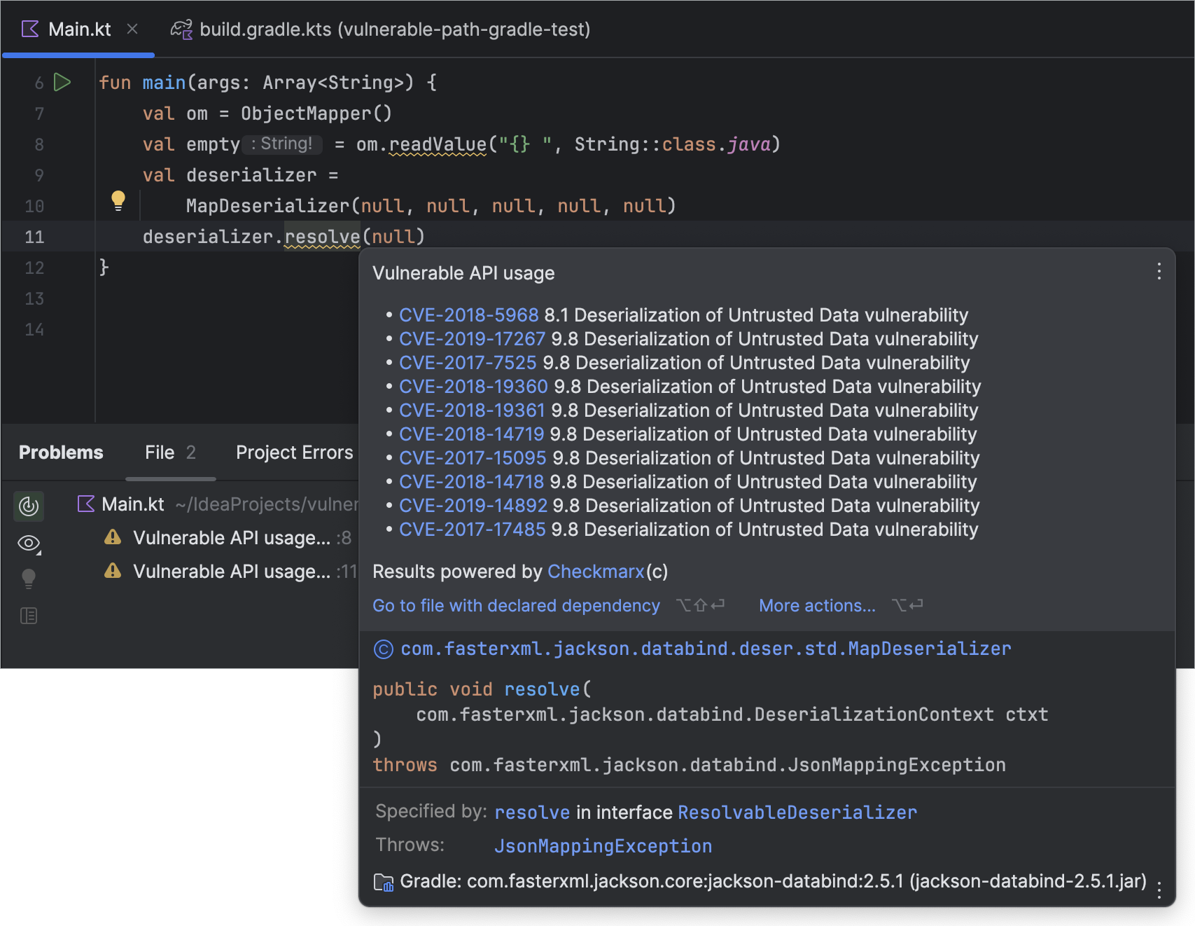 Find vulnerable and malicious dependencies | IntelliJ IDEA Documentation