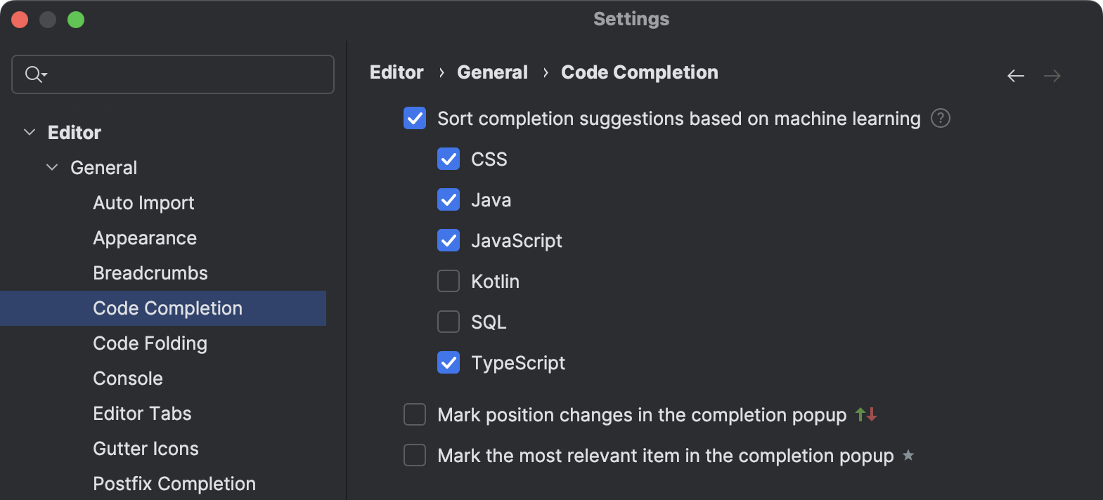 Code completion | IntelliJ IDEA Documentation