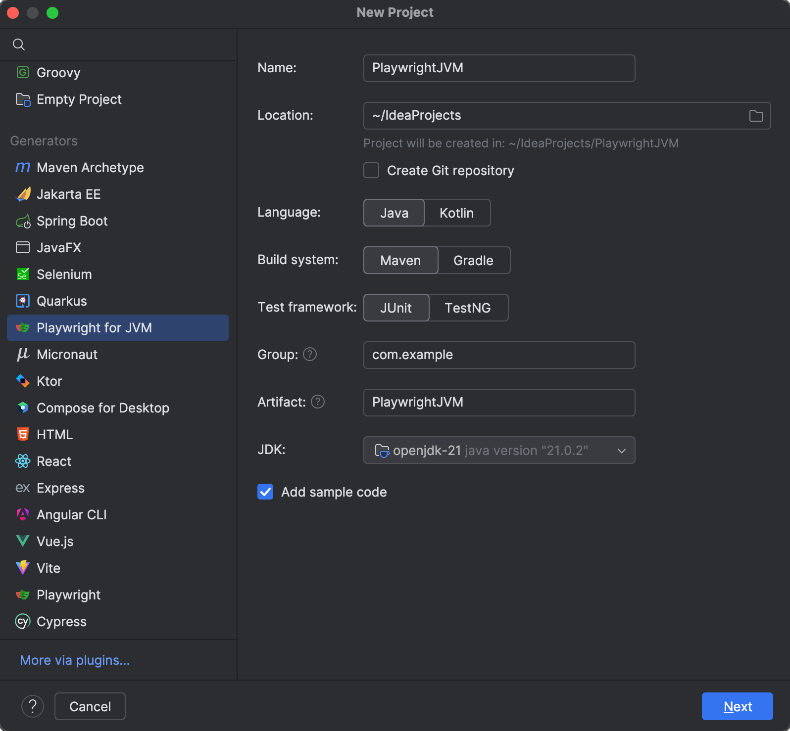 Playwright | IntelliJ IDEA Documentation