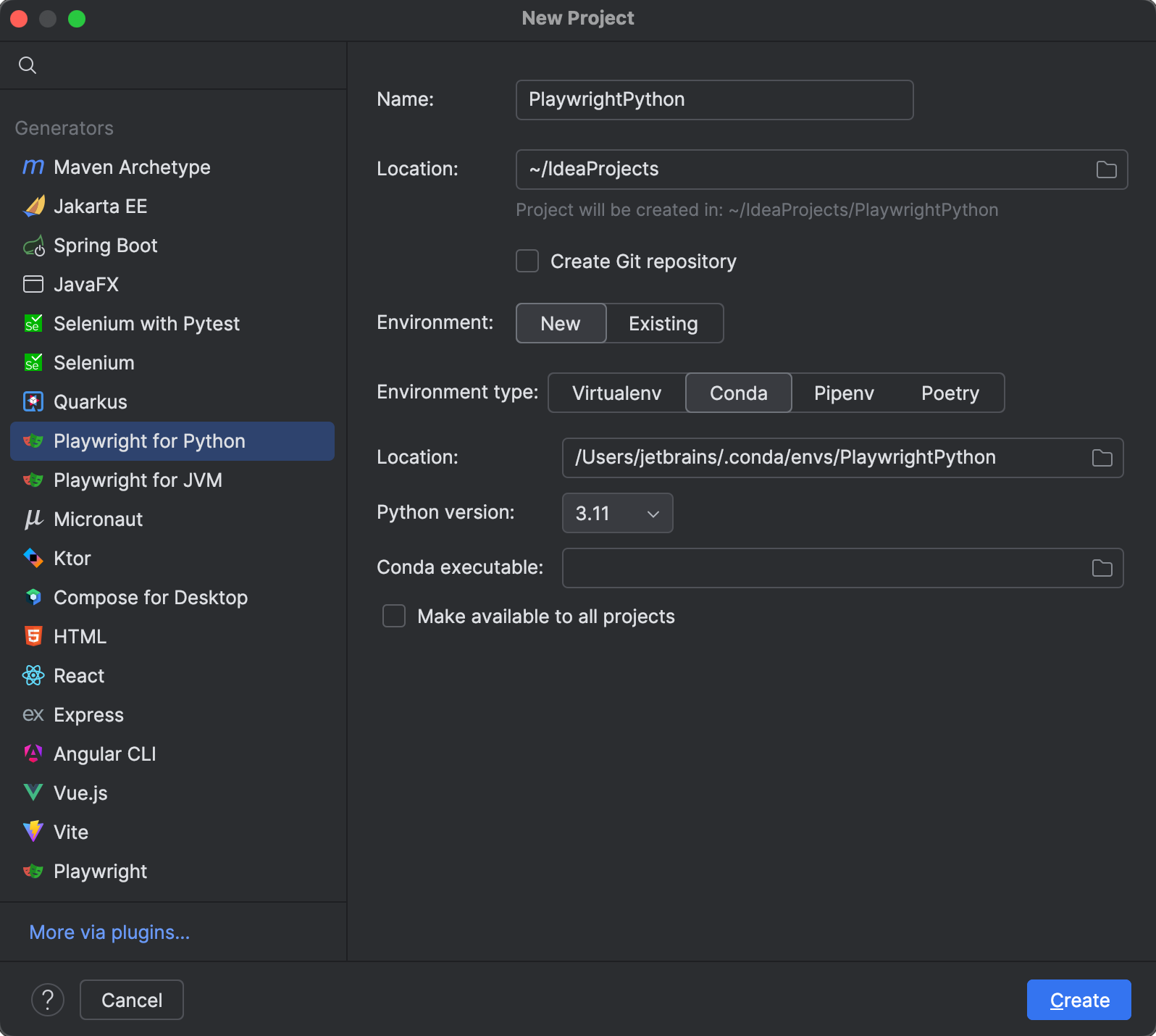 Playwright | IntelliJ IDEA Documentation