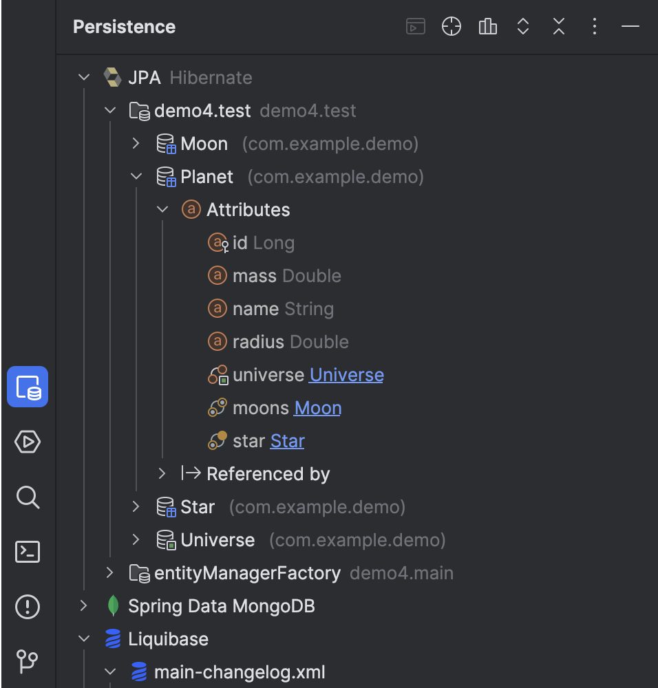 Persistence tool window | IntelliJ IDEA Documentation Persistence tool window | IntelliJ IDEA Documentation