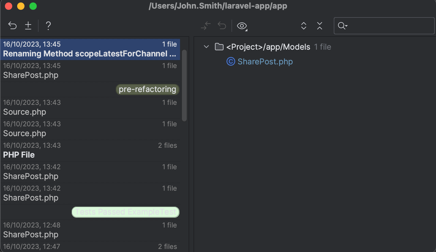 Local History | PhpStorm Documentation