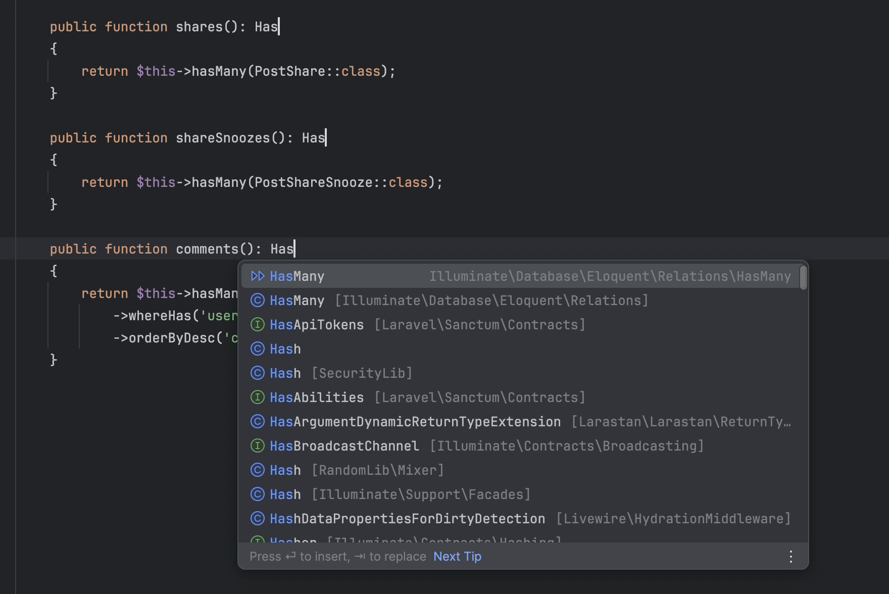 Multiple cursors and selection ranges | PhpStorm Documentation