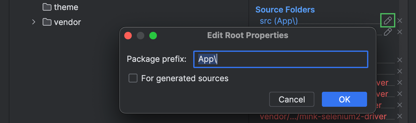 Configure PHP namespaces in a project | PhpStorm Documentation