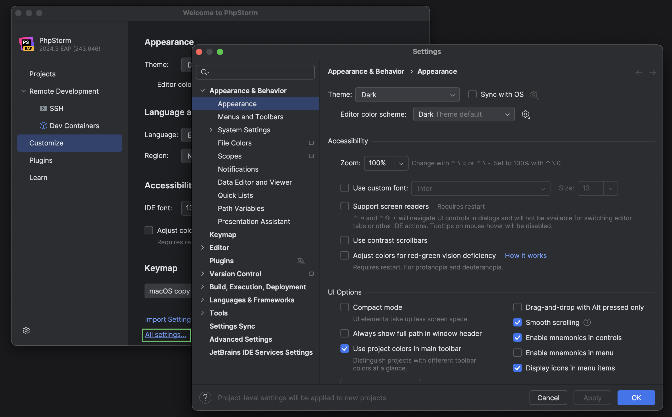 Run Phpstorm For The First Time Phpstorm Documentation