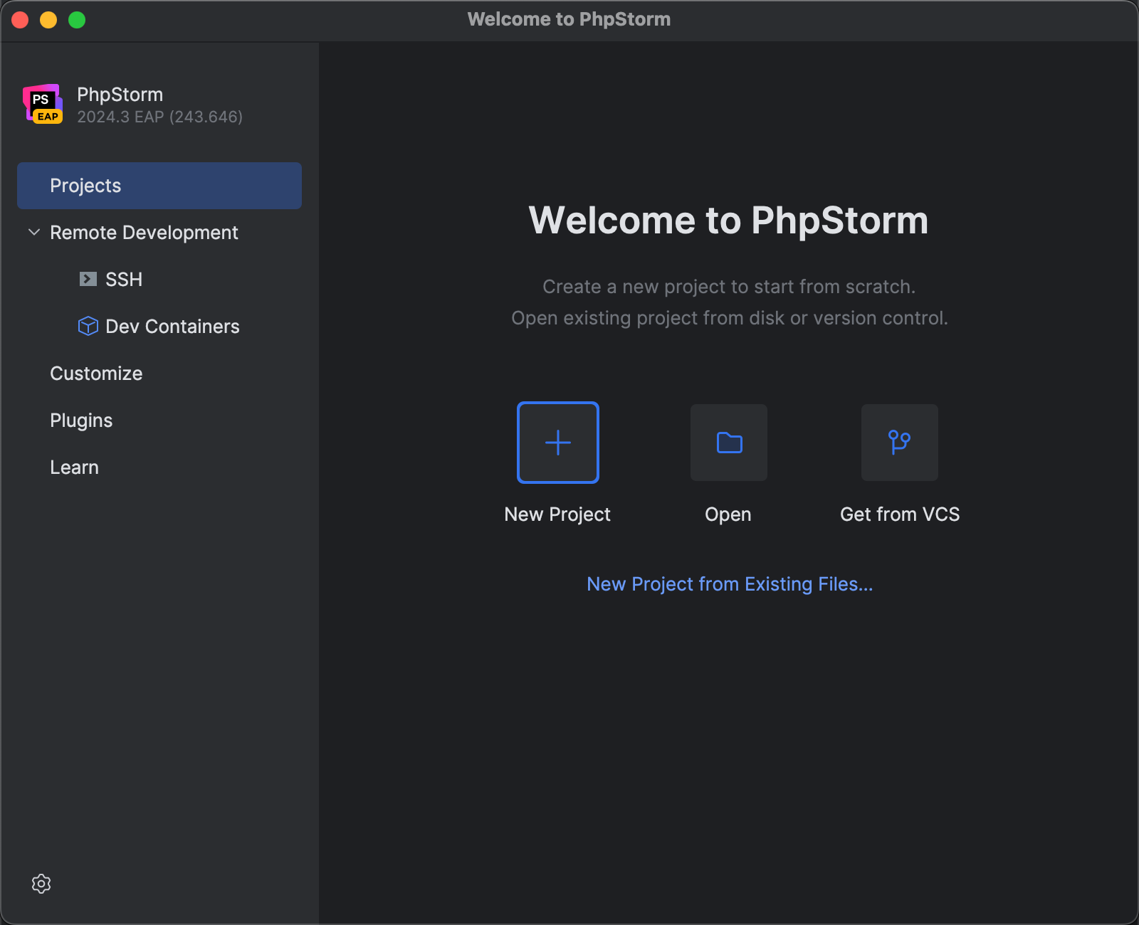 Run PhpStorm for the first time | PhpStorm Documentation
