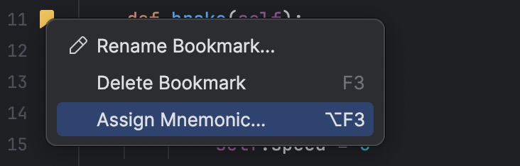 Bookmarks | PyCharm Documentation