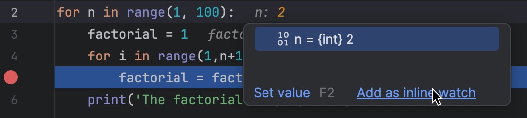 Examine suspended program | PyCharm Documentation