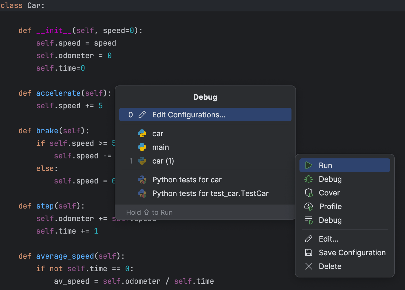 Start the debugger session | PyCharm Documentation