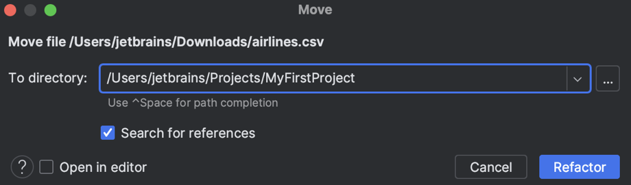 Set up environment and load data | DataSpell Documentation