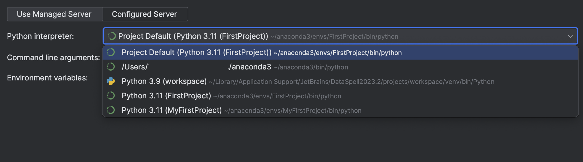 Manage Jupyter notebook servers | DataSpell Documentation