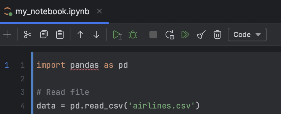 Set up environment and load data | DataSpell Documentation