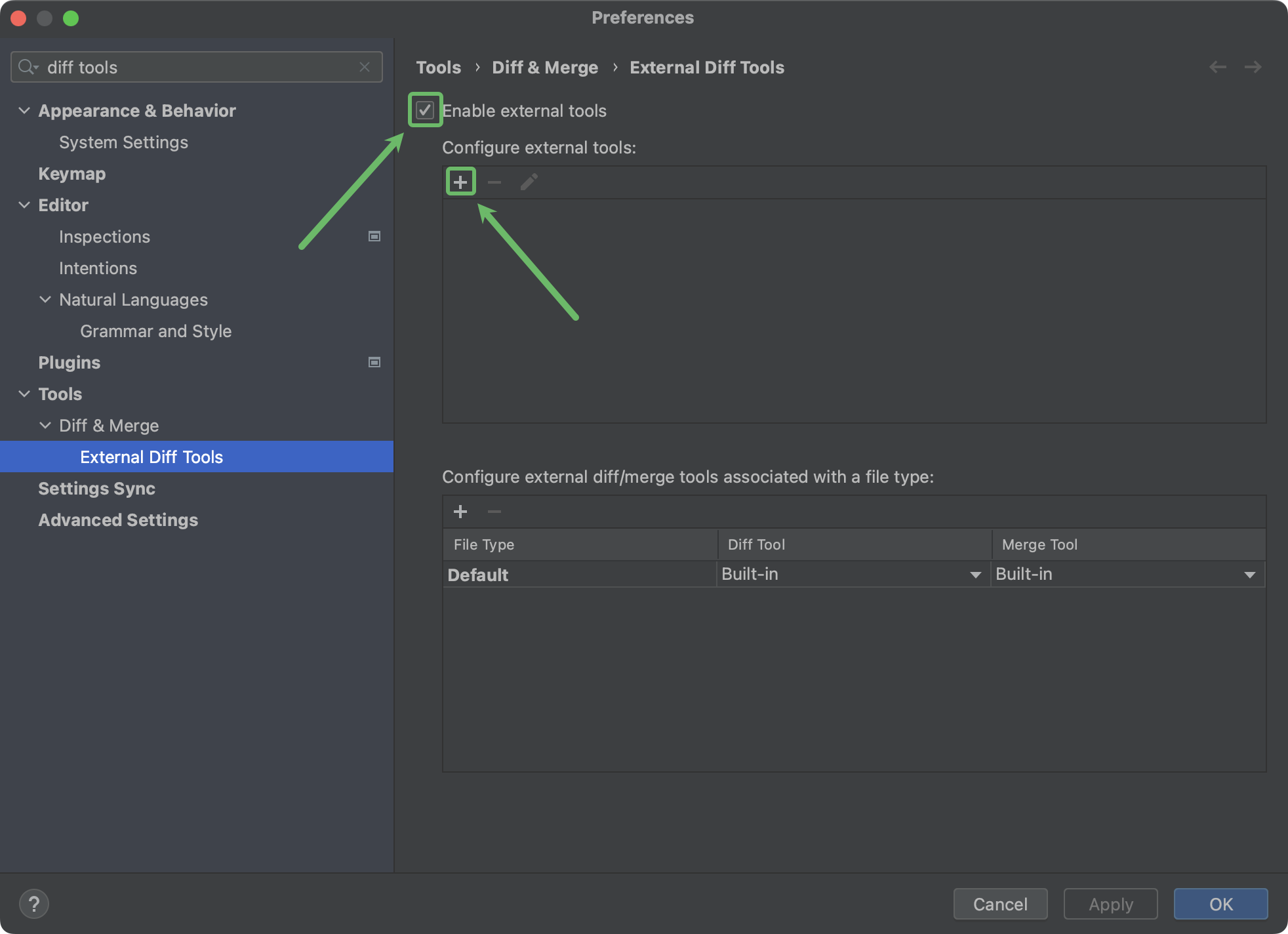 Compare files, folders, and text sources | PyCharm Documentation