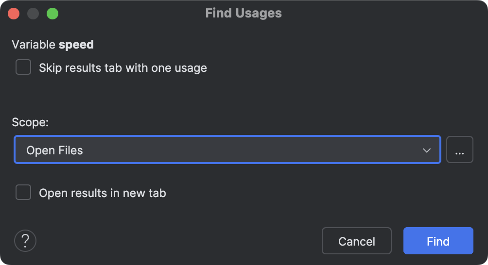Search for usages | PyCharm Documentation