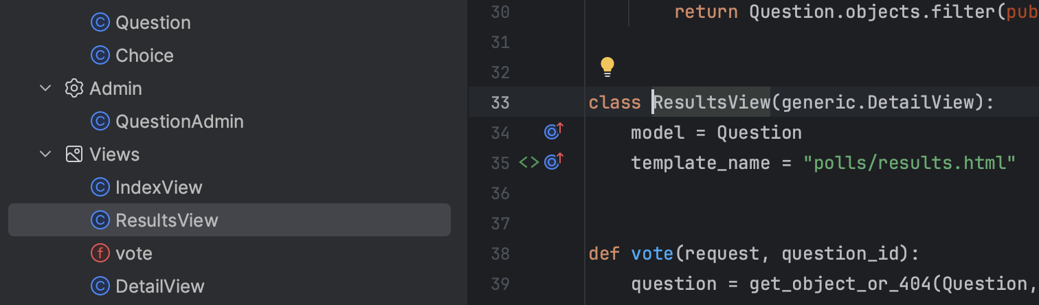 Django Structure tool window | PyCharm Documentation
