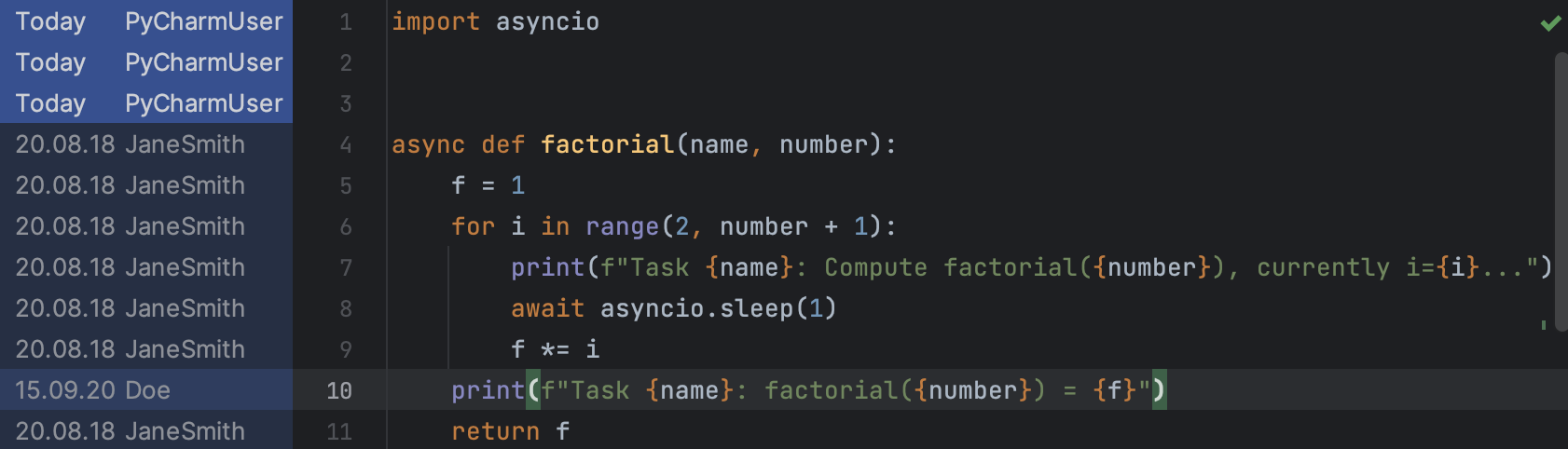 Editor gutter | PyCharm Documentation