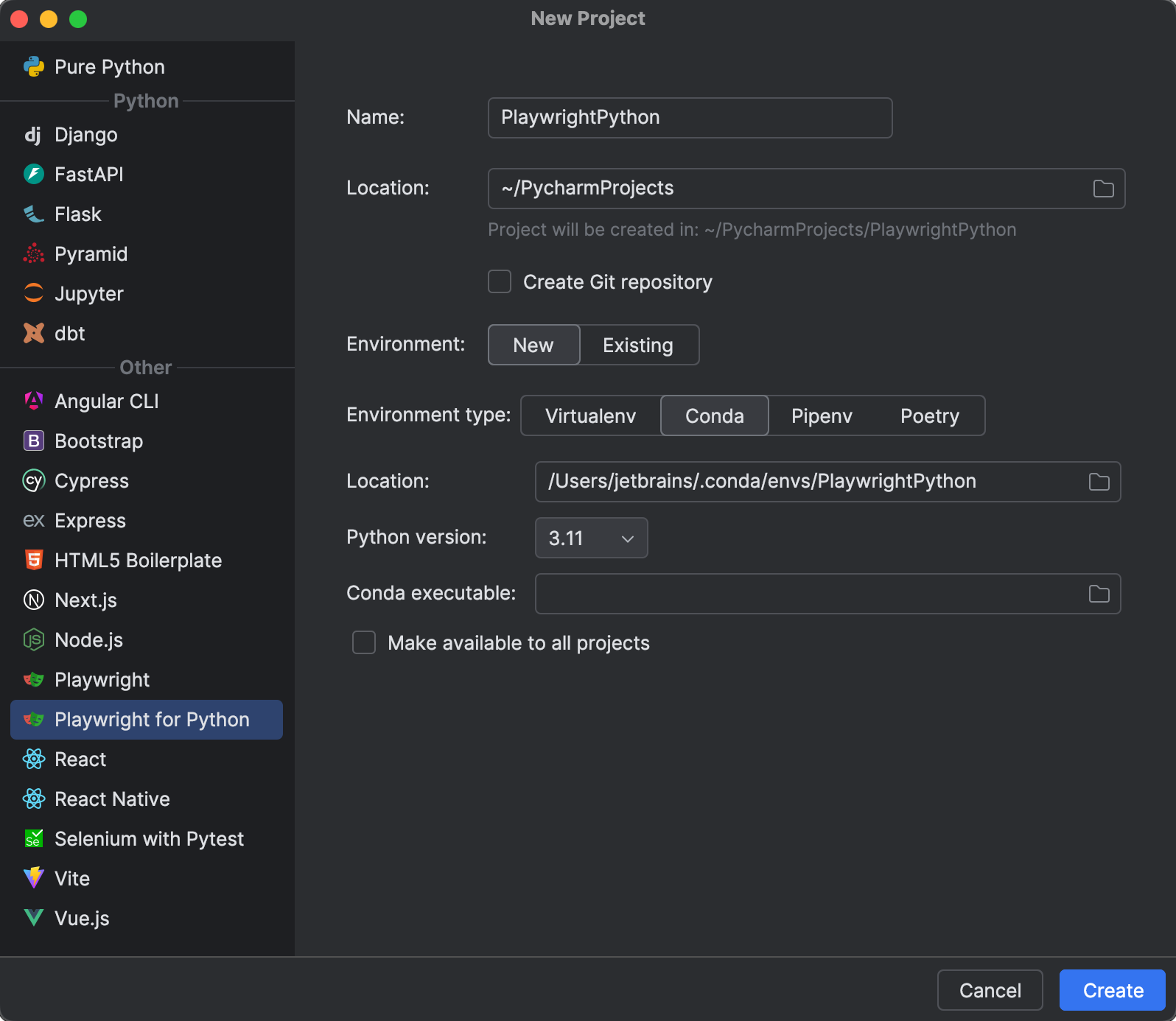 Playwright | PyCharm Documentation