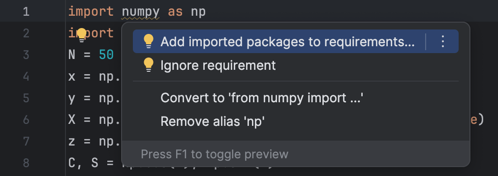 Use requirements.txt | PyCharm Documentation