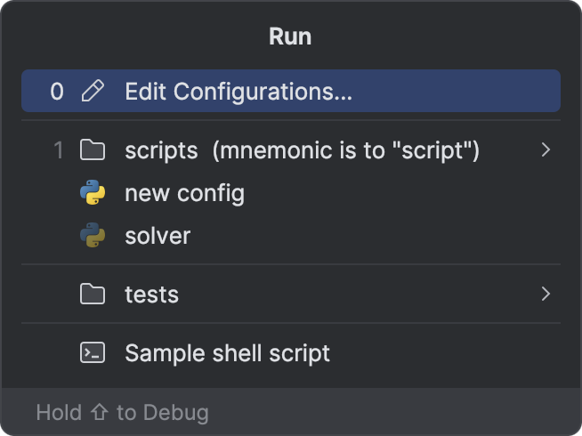 Run and rerun applications | PyCharm Documentation