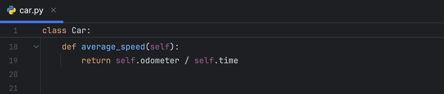Sticky lines | PyCharm Documentation