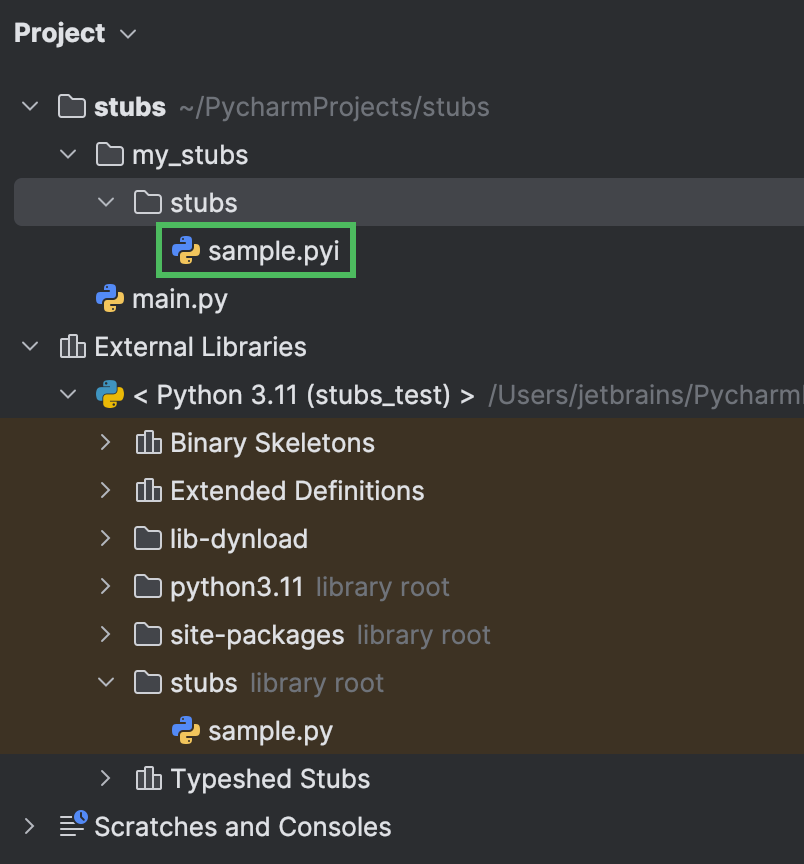 Stubs | PyCharm Documentation