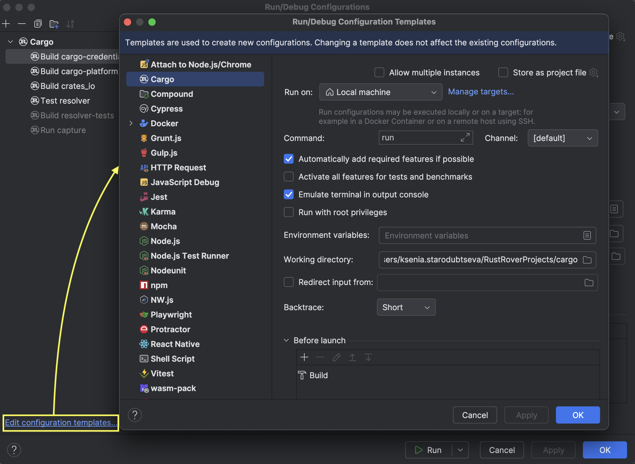 Run Debug Configurations Rustrover Documentation