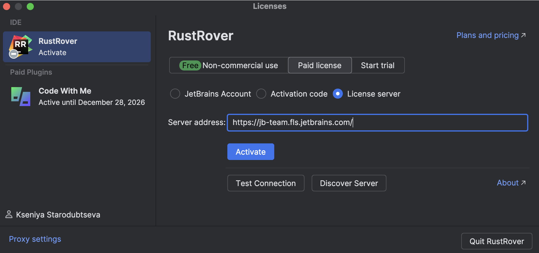 Register RustRover | RustRover Documentation