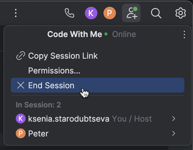 Getting started with Code With Me | RustRover Documentation