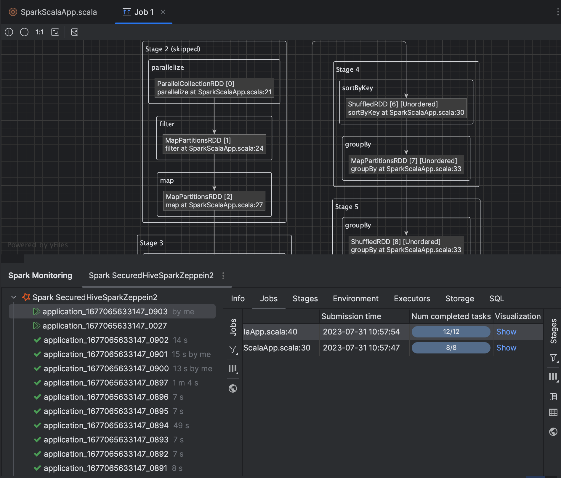 Spark monitoring | DataSpell Documentation
