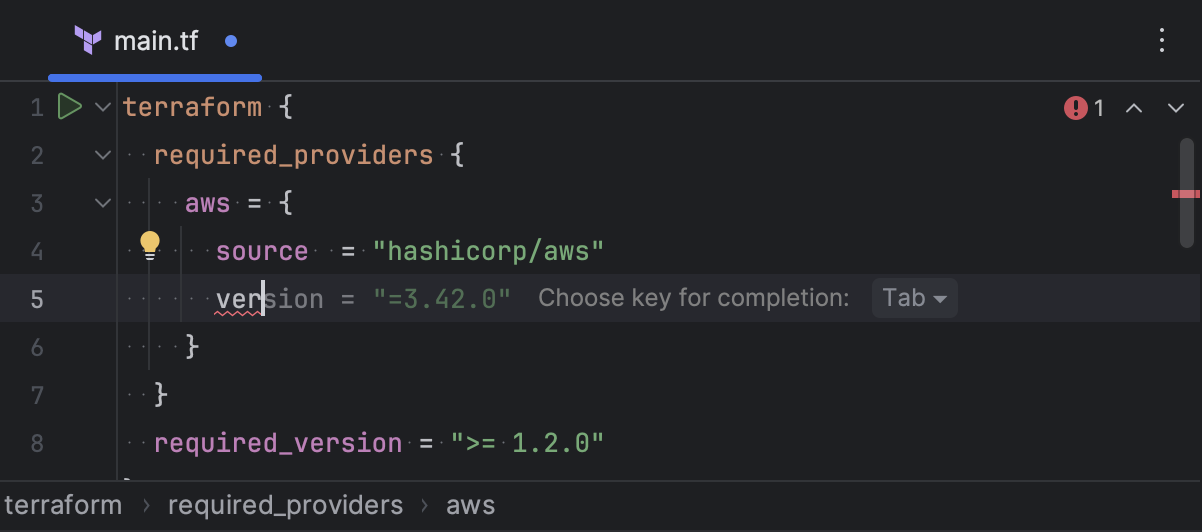 Terraform | PyCharm Documentation